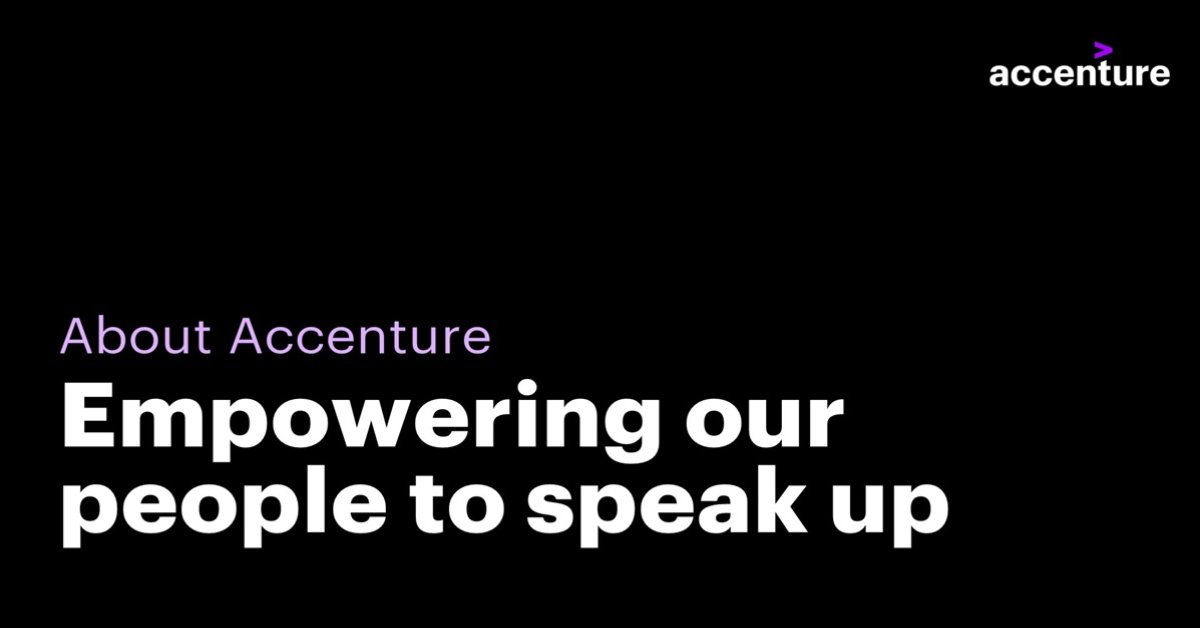 Empowering Our People to Speak Up | Accenture