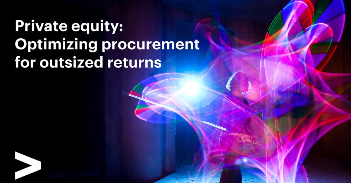 Private Equity: Unlocking Value From Procurement | Accenture