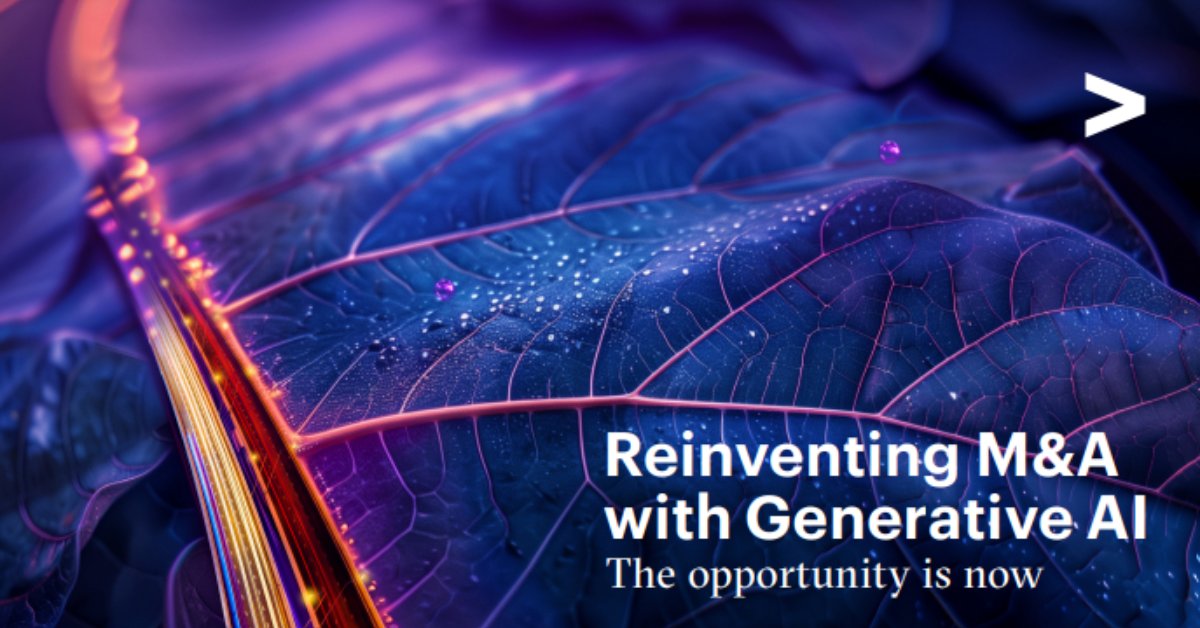 Reinventing M&A With Generative AI | Accenture