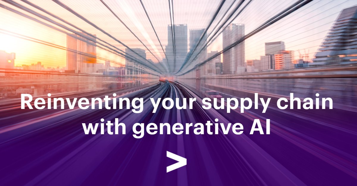 Consumer Goods Supply Chain With Generative AI | Accenture